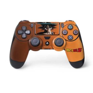 skinit decal gaming skin compatible with ps4 pro/slim controller - officially licensed dragon ball z goku portrait design