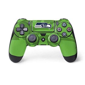 skinit decal gaming skin compatible with ps4 controller - officially licensed nfl seattle seahawks double vision design