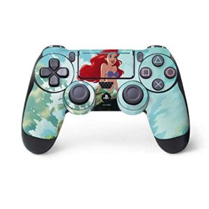 skinit decal gaming skin compatible with ps4 pro/slim controller - officially licensed disney the little mermaid ariel part of your world design