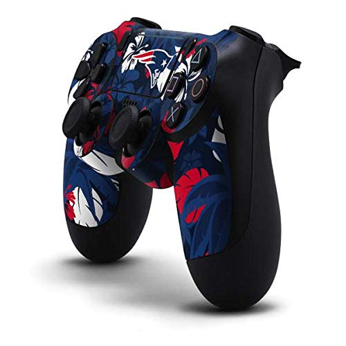 Skinit Decal Gaming Skin Compatible with PS4 Pro/Slim Controller - Officially Licensed NFL New England Patriots Tropical Print Design