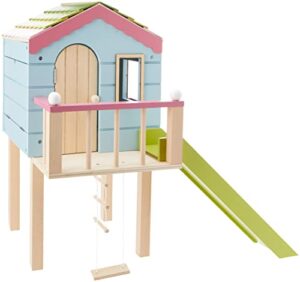 lottie dollhouse by lottie | wooden tree house for lottie dolls | wooden doll house playset | made with real wood