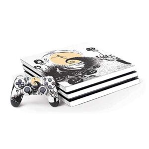 skinit decal gaming skin compatible with ps4 pro bundle - officially licensed disney the nightmare before christmas jack on spiral hill art design