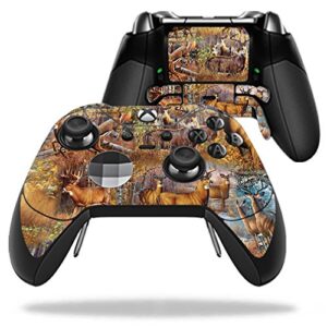 mightyskins skin compatible with microsoft xbox one elite controller - deer pattern | protective, durable, and unique vinyl wrap cover | easy to apply, remove, and change styles | made in the usa