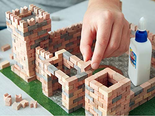 Wise Elk Toy Dragon's Castle Construction Set, Real Plaster Bricks, Gypsum Reusable Building Kit, 1080 Piece