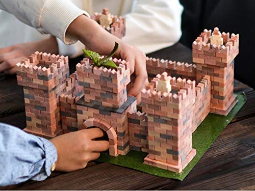 Wise Elk Toy Dragon's Castle Construction Set, Real Plaster Bricks, Gypsum Reusable Building Kit, 1080 Piece