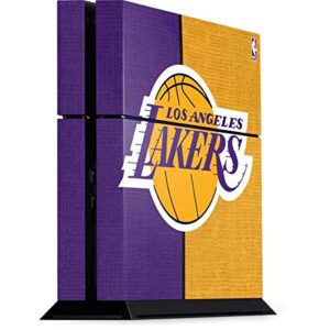 skinit decal gaming skin for ps4 console - officially licensed nba los angeles lakers canvas design