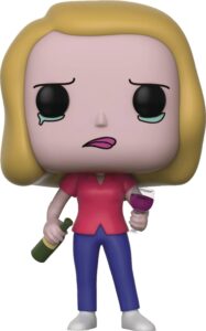 funko pop! animation: rick and morty beth with wine glass collectible figure