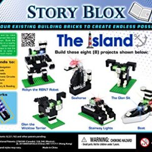 E-Blox Stories Blox Builder - The Island LED Light-Up Building Blocks Stories Toy Set for Kids Ages 8+