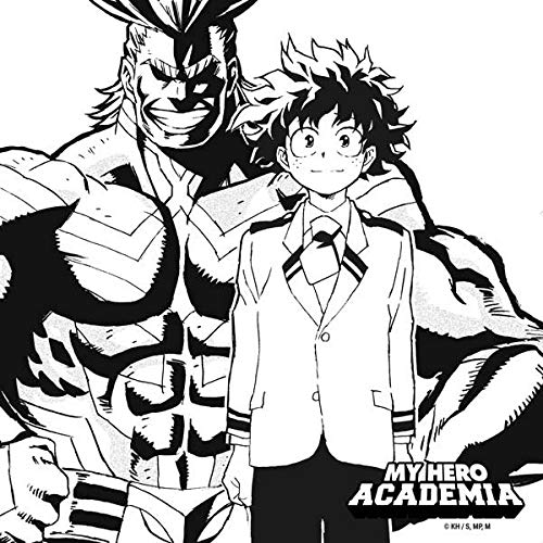 Skinit Decal Gaming Skin Compatible with PS4 Controller - Officially Licensed My Hero Academia All Might and Deku Black and White Design