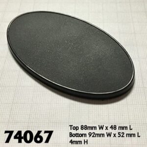 REAPER Base Boss: 90mm x 52mm Oval Gaming Base (10)