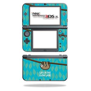 mightyskins skin compatible with nintendo 3ds xl (2015) - slow sloth | protective, durable, and unique vinyl decal wrap cover | easy to apply, remove, and change styles | made in the usa