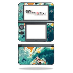 mightyskins skin compatible with nintendo 3ds xl (2015) - acid surf | protective, durable, and unique vinyl decal wrap cover | easy to apply, remove, and change styles | made in the usa