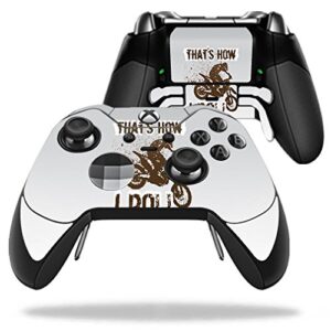 mightyskins skin compatible with microsoft xbox one elite controller - motocross | protective, durable, and unique vinyl decal wrap cover | easy to apply, remove, and change styles | made in the usa