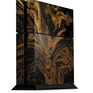 skinit decal gaming skin for ps4 console - originally designed gold and black marble design