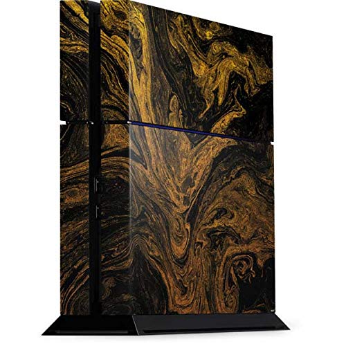 Skinit Decal Gaming Skin for PS4 Console - Originally Designed Gold and Black Marble Design