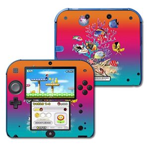 mightyskins skin compatible with nintendo 2ds - coral garden | protective, durable, and unique vinyl decal wrap cover | easy to apply, remove, and change styles | made in the usa