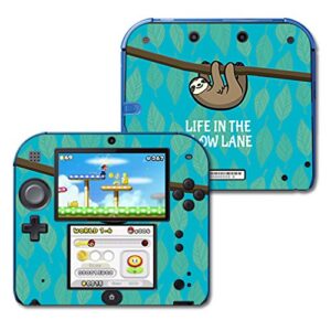 mightyskins skin compatible with nintendo 2ds - slow sloth | protective, durable, and unique vinyl decal wrap cover | easy to apply, remove, and change styles | made in the usa