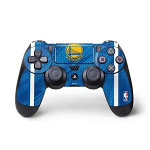 skinit decal gaming skin for ps4 pro/slim controller - officially licensed nba golden state warriors jersey design