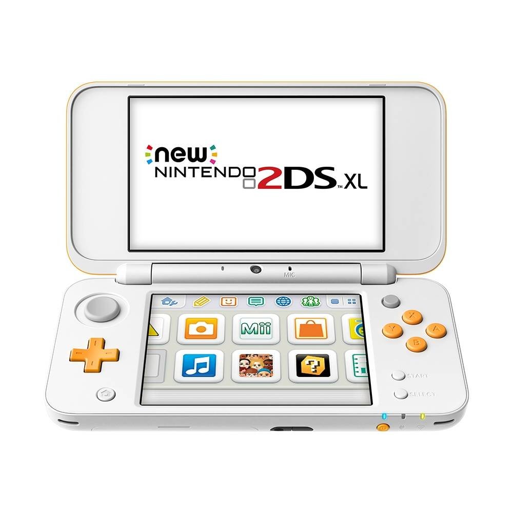 Nintendo 2DS XL Game Console - White + Orange - Nintendo 2DS