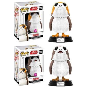 pop funko star wars the last jedi porg #198 (flocked)