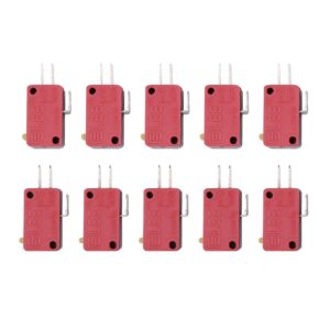 walfront 3 pins push button micro switch replacement for arcade game,10pcs red, collection