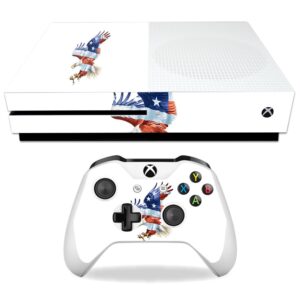 mightyskins skin compatible with microsoft xbox one s - american eagle | protective, durable, and unique vinyl decal wrap cover | easy to apply, remove, and change styles | made in the usa