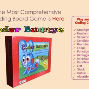 Coder Bunnyz - The Most Comprehensive STEM Coding Board Game Ever! Learn All The Concepts You Ever Need in Computer Programming in a Fun Adventure. Featured at TIME, NBC, Sony, Google, Maker Faires!