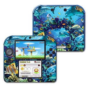 mightyskins skin compatible with nintendo 2ds - ocean friends | protective, durable, and unique vinyl decal wrap cover | easy to apply, remove, and change styles | made in the usa