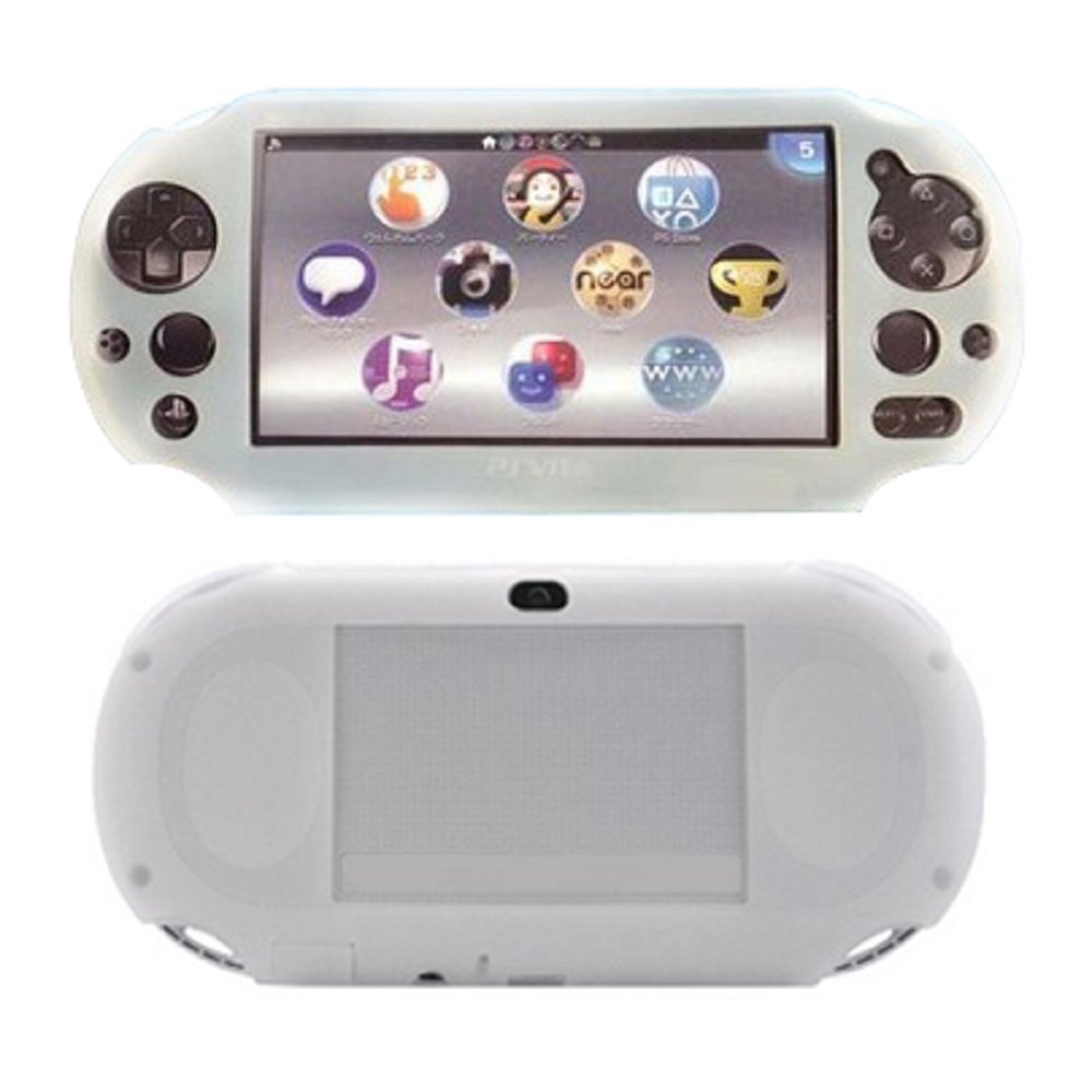 RDFJ PSVita 2000 Silicon Full Cover Skin Protector Case for PSV2000 (White)