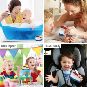 DolliBu Cruise Ship Bath Buddy Squirter - Floating Ship Rubber Bath Toy, Fun Water Squirting Bathtime Play for Toddlers, Cute Watercraft Vehicle Toy for The Bathtub, Beach, & Pool for Girls & Boys