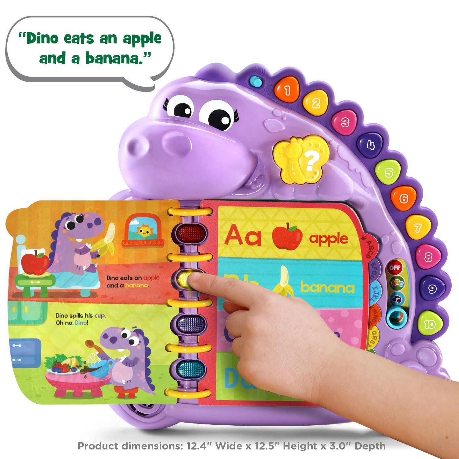 LeapFrog Dino's Delightful Day Alphabet Book, Purple