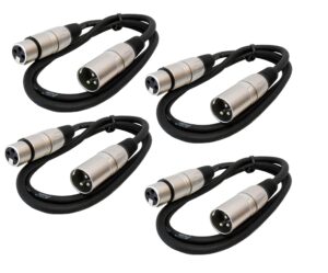 audio2000's adc2037x4 3 ft xlr female to xlr male microphone cable