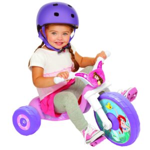 Disney Interactive Studios Disney Princess Ride-On 10" Fly Wheels Junior Cruiser Tricycle with Sounds - Toddler Bike Trike, Ages 18-36M, for Kids 33”-35” Tall - 35 lbs. Weight Limit