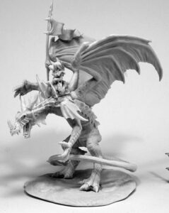 reaper miniatures 77557 kyra and lavarath (dragon and rider), bones miniature