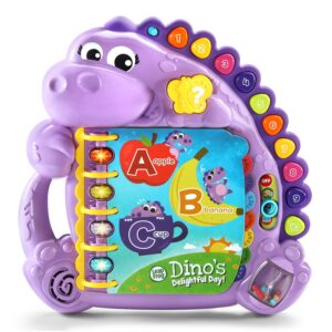 leapfrog dino's delightful day alphabet book, purple