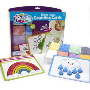 educational insights playfoam shape & learn counting set, flash card set, fidget, sensory toys, preschool kindergarten classroom essentials, ages 3+