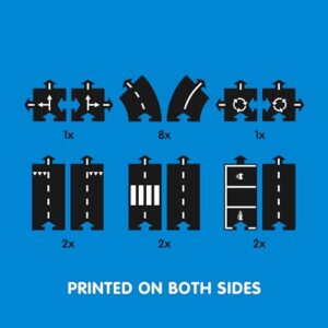 Waytoplay Expressway, 16 Piece Circuit for Toy Cars - Flexible, Indestructible, and Waterproof - Modular Car Tracks - Made in The Netherlands