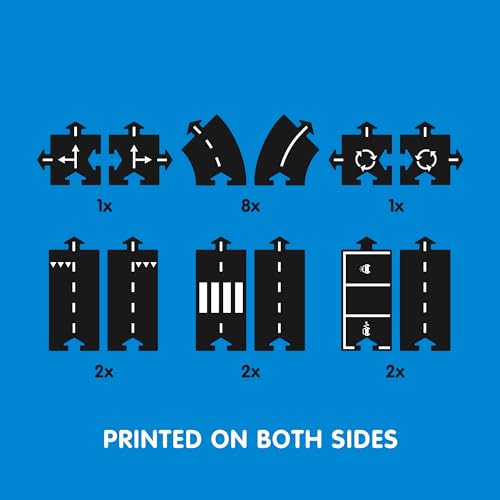 Waytoplay Expressway, 16 Piece Circuit for Toy Cars - Flexible, Indestructible, and Waterproof - Modular Car Tracks - Made in The Netherlands