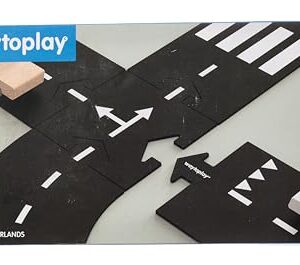 Waytoplay Expressway, 16 Piece Circuit for Toy Cars - Flexible, Indestructible, and Waterproof - Modular Car Tracks - Made in The Netherlands