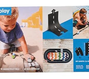 Waytoplay Expressway, 16 Piece Circuit for Toy Cars - Flexible, Indestructible, and Waterproof - Modular Car Tracks - Made in The Netherlands