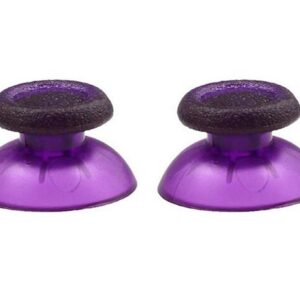 2 x Thumbsticks Thumb Grip Stick Joystick Cap for PS4 Game System Controller - Clear Purple