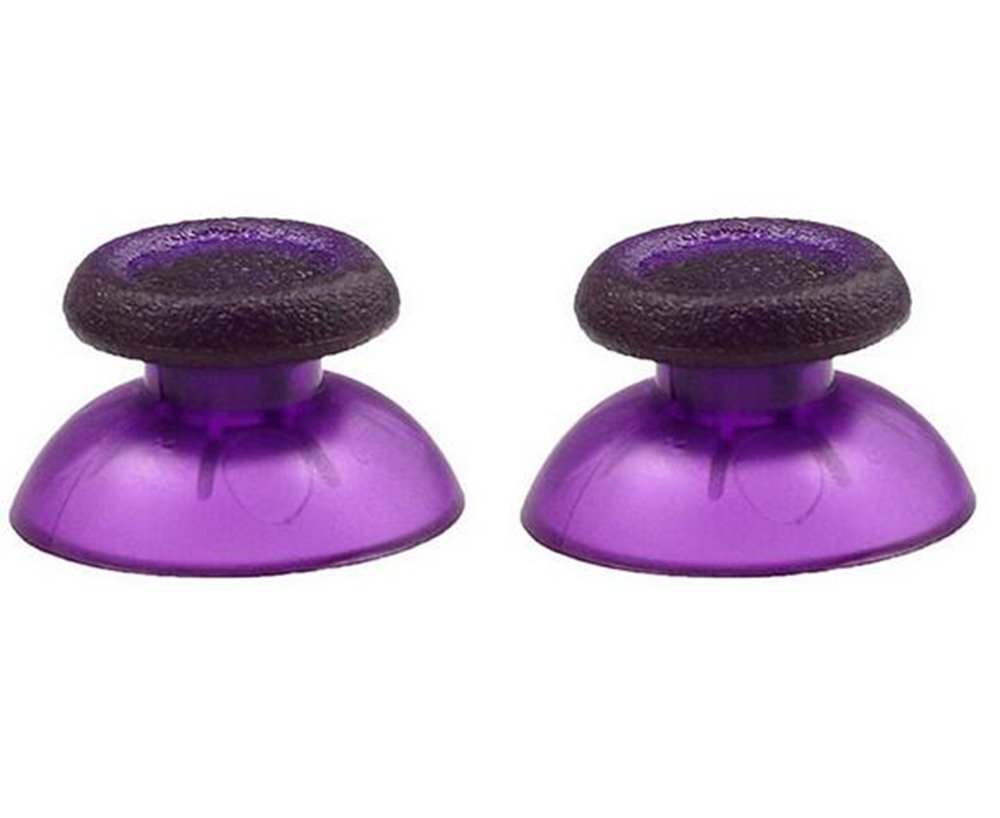 2 x Thumbsticks Thumb Grip Stick Joystick Cap for PS4 Game System Controller - Clear Purple