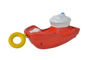 simba fireman sam 109252134 wind-up boat titanium with cord 13 cm