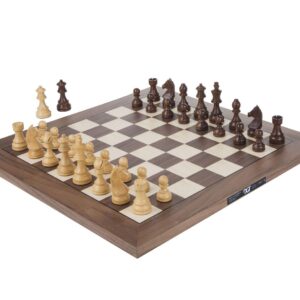 DGT USB Walnut e-Board with Timeless Pieces and Carrying Bag Included Chess Board