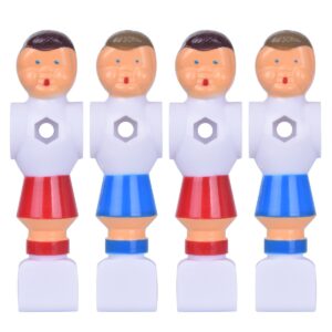 hotusi 4pcs rod foosball soccer table football men player replacement parts(red+blue)