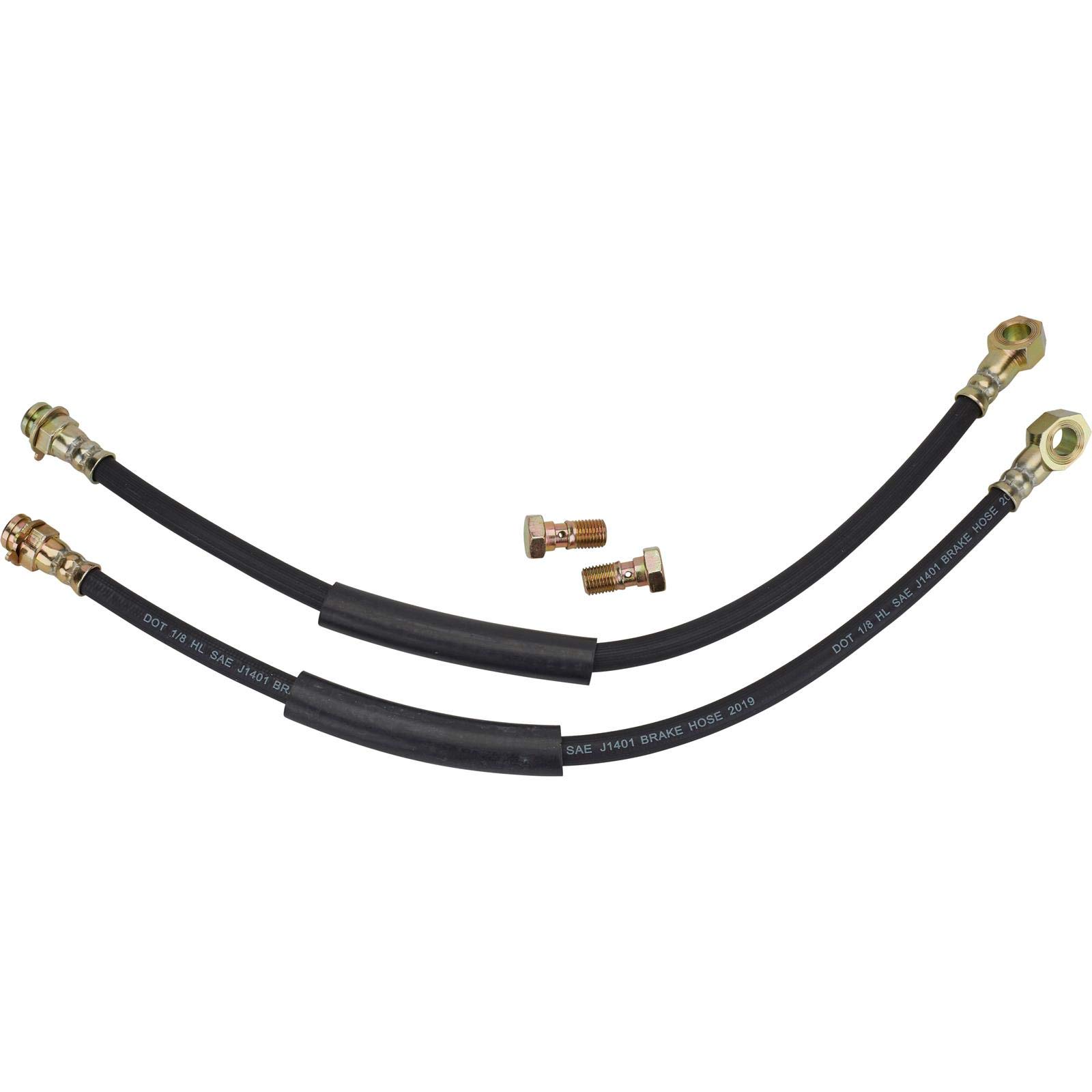 Rubber Brake Line Hose Set for 7/16 Inch-20 Calipers