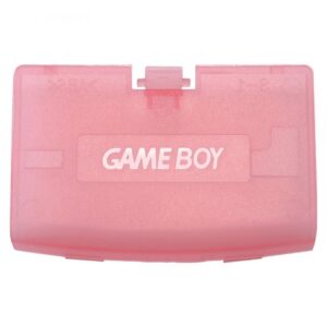 battery back door cover case for game boy advance gba replacement clear pink