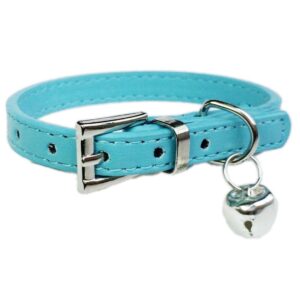 ieason pet collar, hot cute bell bell collar small dog collar cat collars necklace (same size, blue)