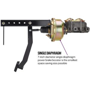 Under-Dash Brake Pedal Assembly, Single Diaphragm