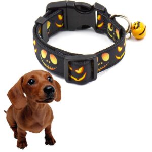 ieason pet collar, new halloween pet collars dog collar pet collar bell collar dog festival (s, black)